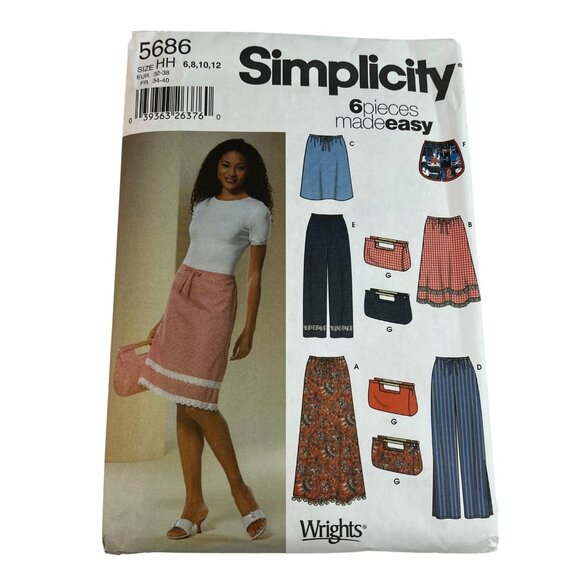 Simplicity | Office | Simplicity 5686 Pattern Pants Shorts Skirt Bag ...